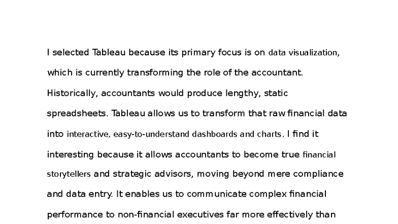 Bongo Assignment #2: Transforming Accounting with Tableau Insights ...