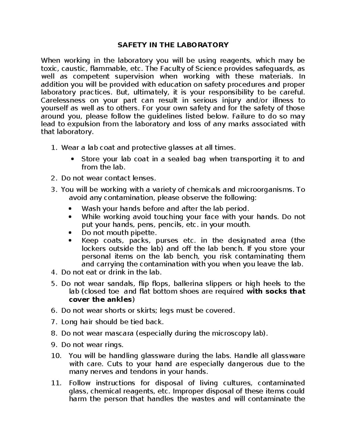 Laboratory Safety Guidelines for Science Students - Essential Practices ...