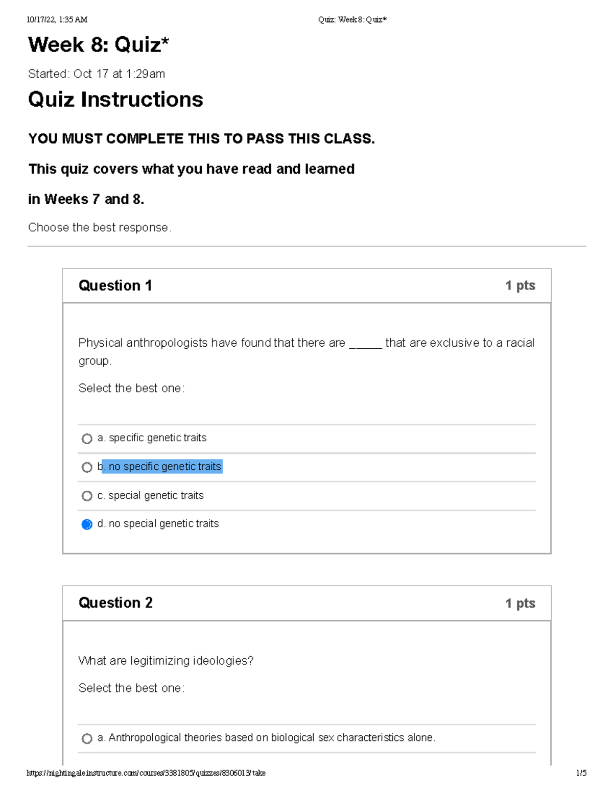 Quiz Week 8: Key Concepts and Questions Review - Studocu