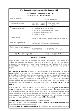 Compte Rendu Activité n°1 - BTS MCO (E42) - Session 2021 - Studocu