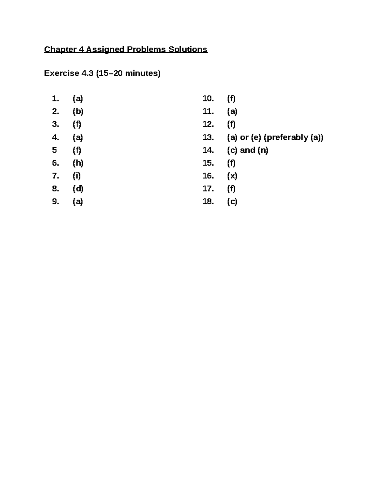 Chapter 4 - homework solutions - Chapter 4 Assigned Problems Solutions ...