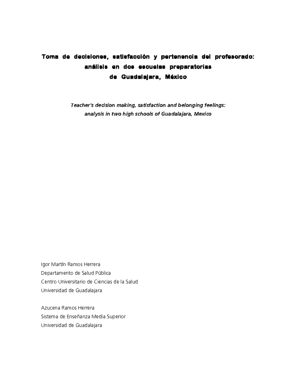 Análisis de Estilos Administrativos y Satisfacción Docente en UDG ...