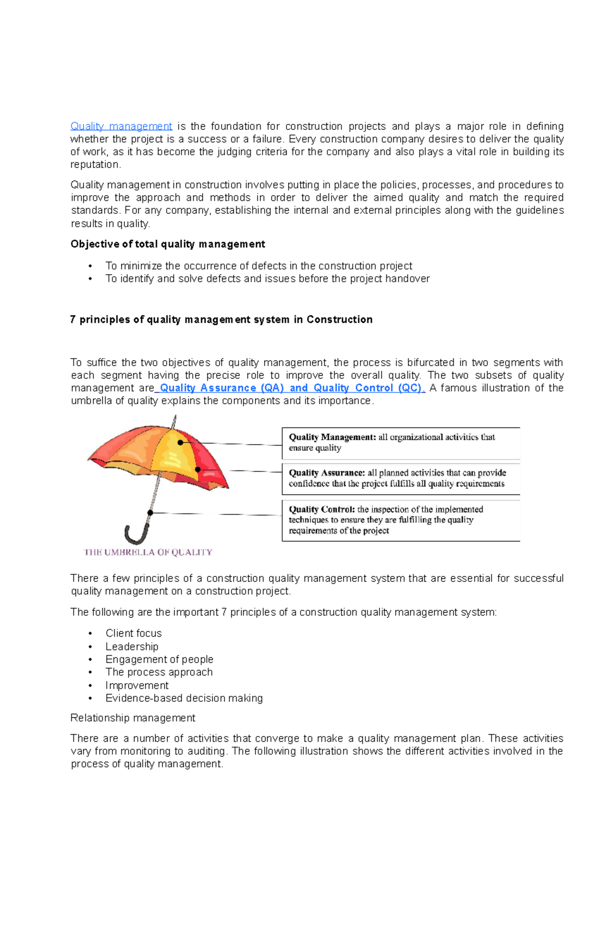 IM-10 Quality Management Principles in Advanced Construction Methods ...
