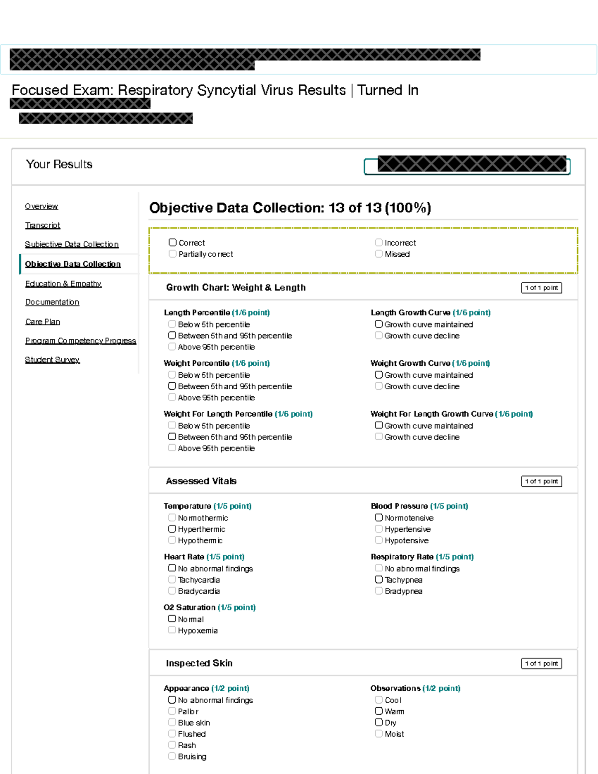 Focused Exam Results for Respiratory Syncytial Virus - EDEN WU - Studocu