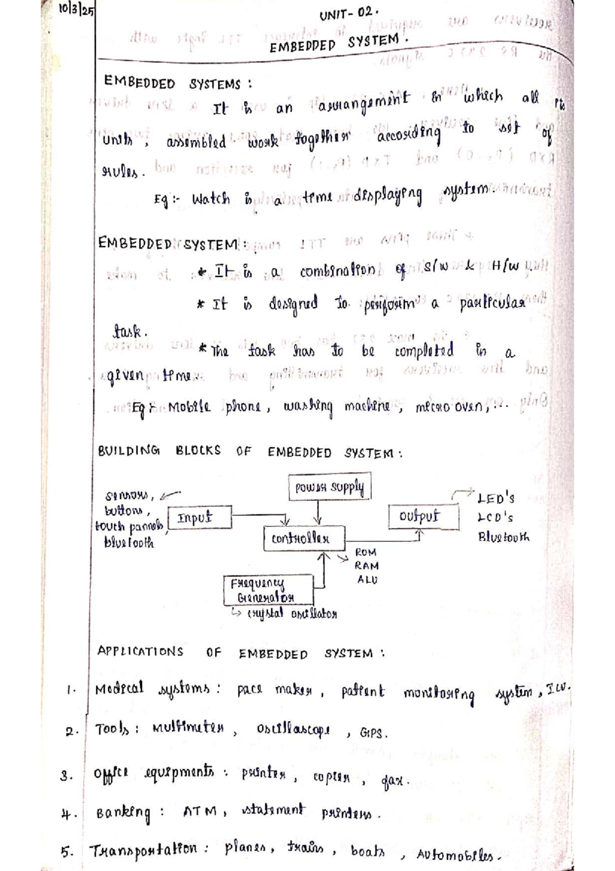Embedded Systems Overview: Key Concepts and Architectures (EIo T Notes ...