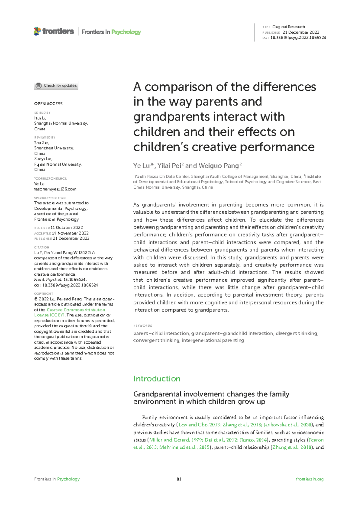 CD 1 - Exploring Parenting Perspectives: Parents vs. Grandparents - Studocu