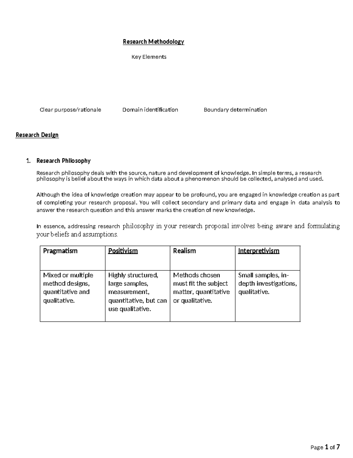Research Methodology Guide: Key Elements and Approaches - Studocu