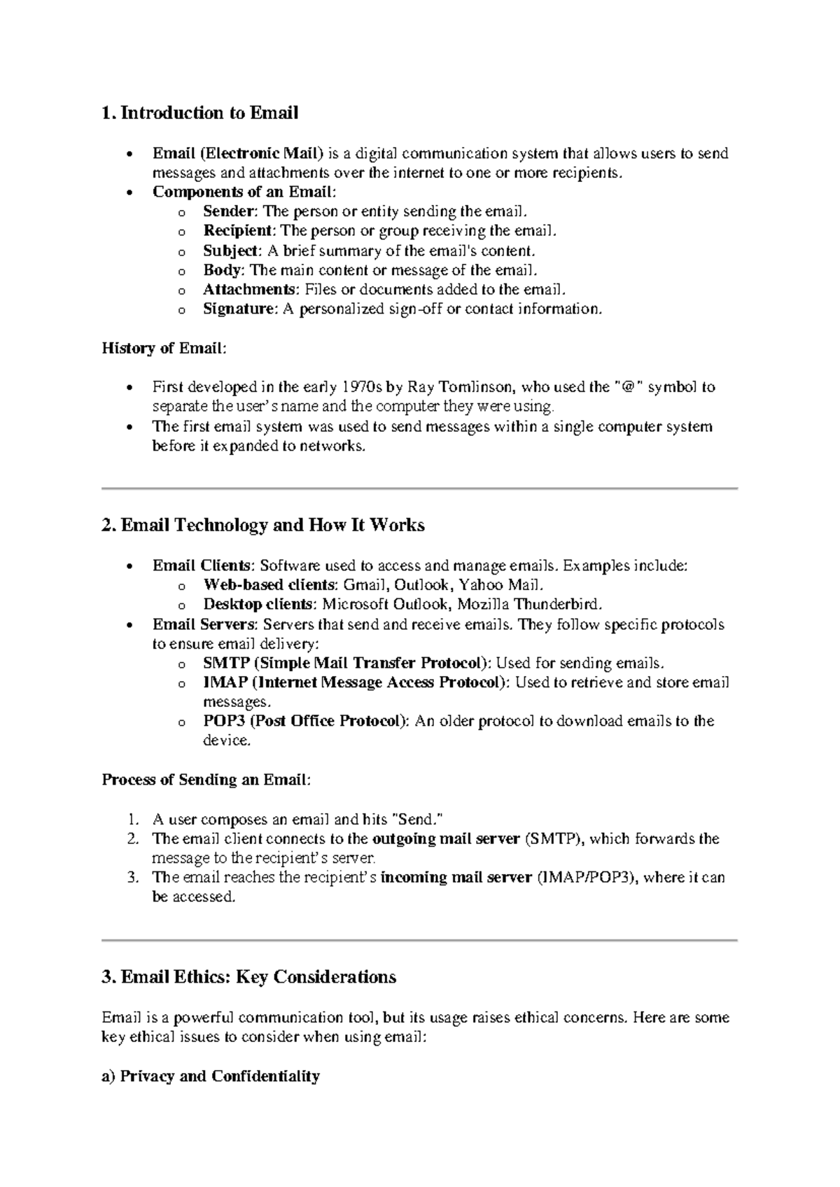 Lesson 7: Comprehensive Notes on Email Communication and Best Practices ...