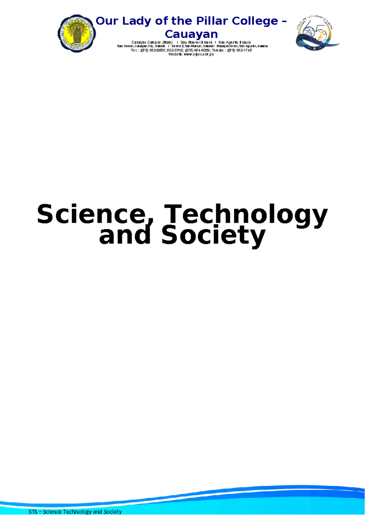 STS-Modules-4: Understanding Science & Technology's Role in Society ...