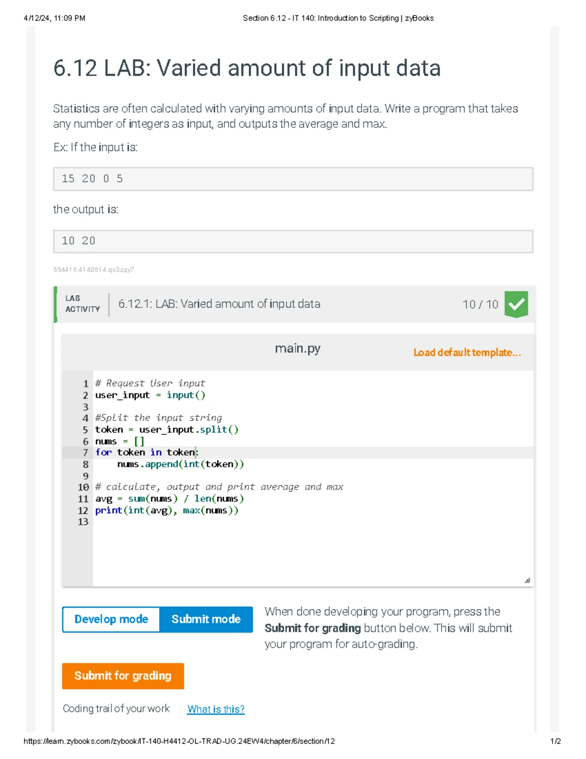 IT 140 Lab 6.19: Word Replacement Program Development Guide - Studocu