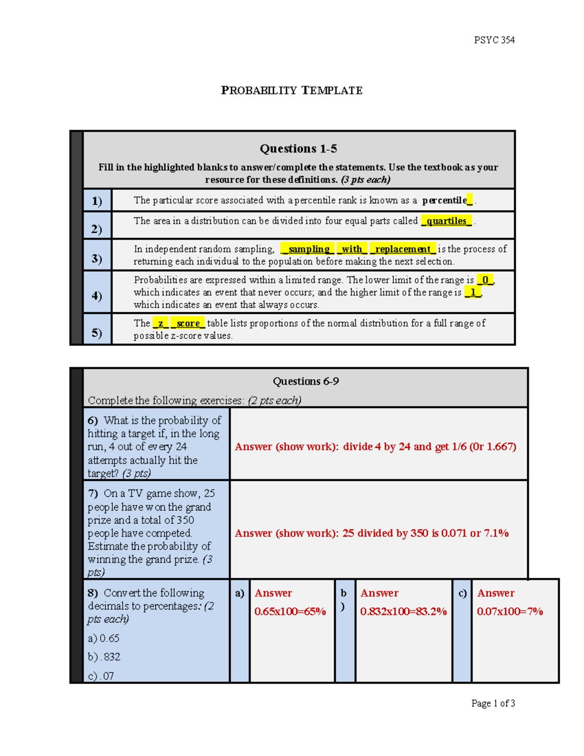 SLS Probability week 5 - This is the week 5 assignment for spss - PSYC ...