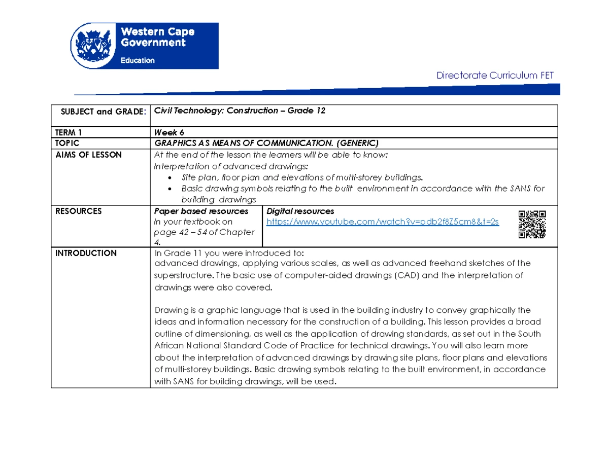 GAUTENG PROVINCE EDUCATION REPUBLIC OF SOUTH AFRICA Grade 12 Electrical ...