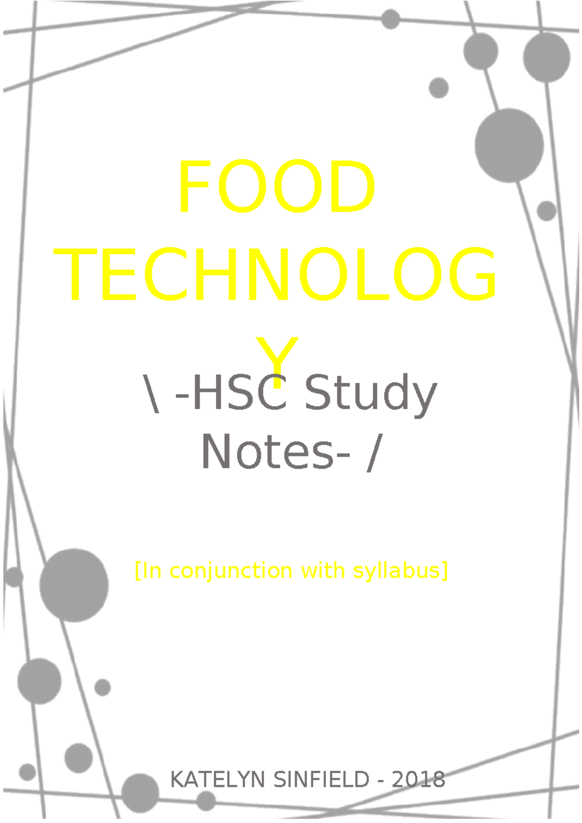 Australian Food Industry Notes - FOOD TECHNOLOG Y \ -HSC Study Notes ...