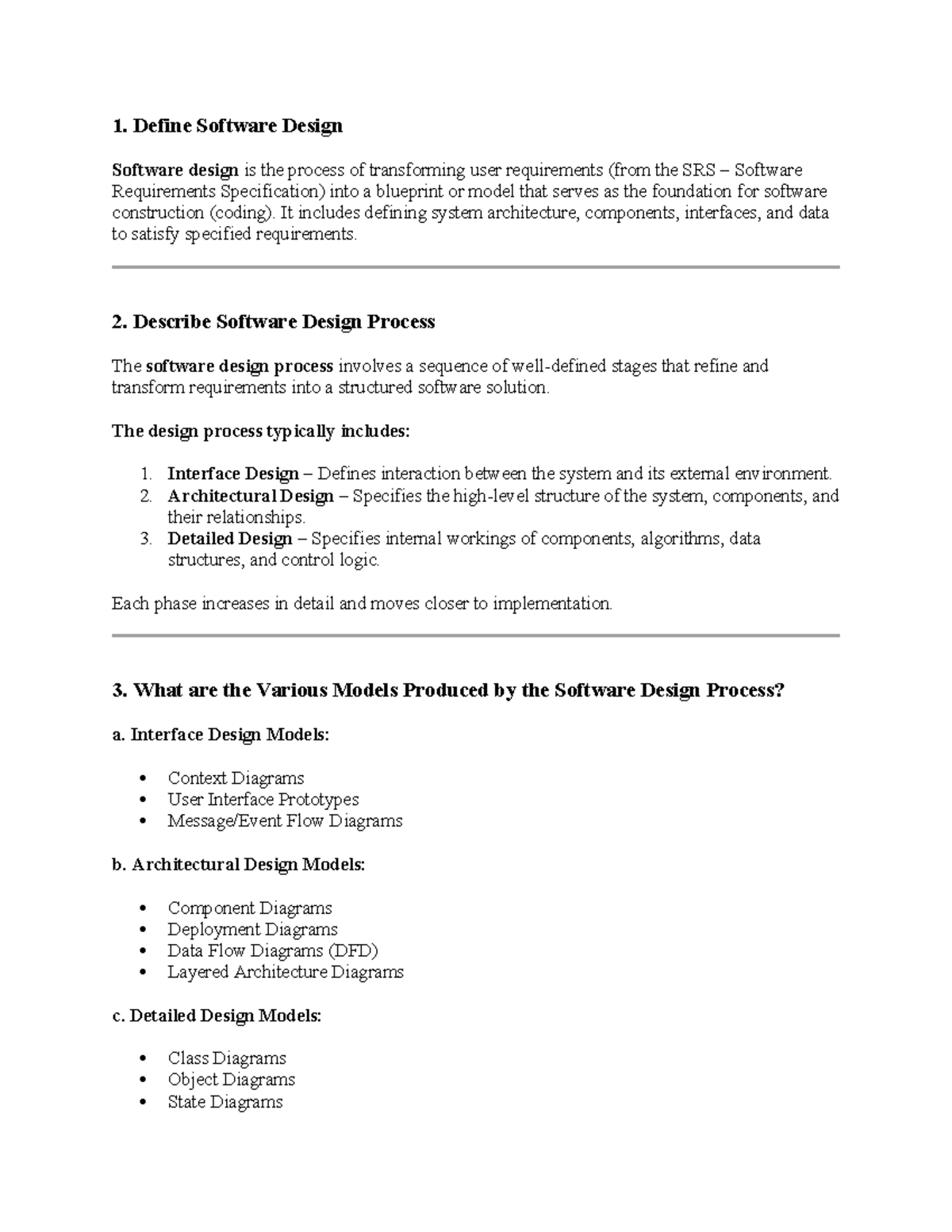 Software design overview and process (CS101) - Studocu