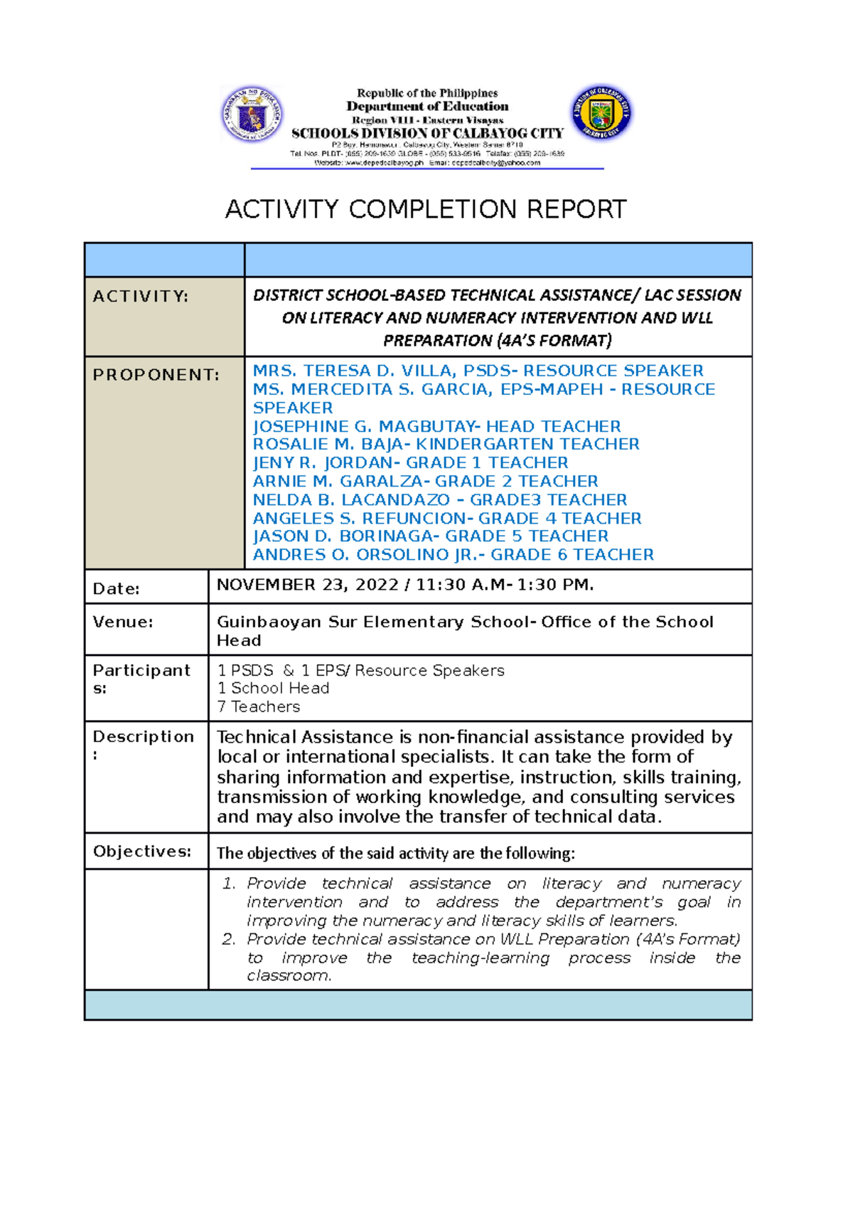 ACR TA LAC Session on Literacy & Numeracy Interventions (Nov 2022 ...