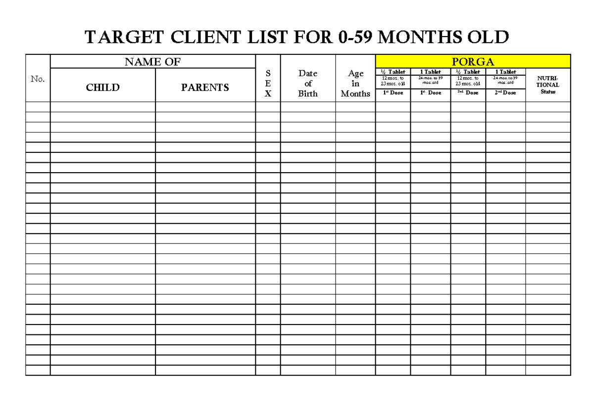 Porga 2025 Blank FORM - LECTURE NOTES - Teacher of Education - TARGET ...