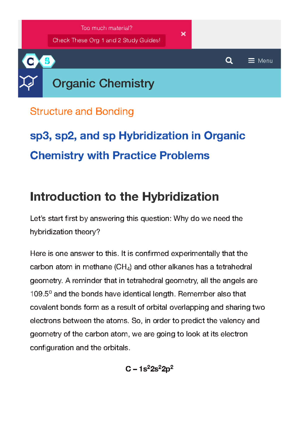 Hybridization Explained: sp3, sp2, and sp in Org Chem - Che - Studocu