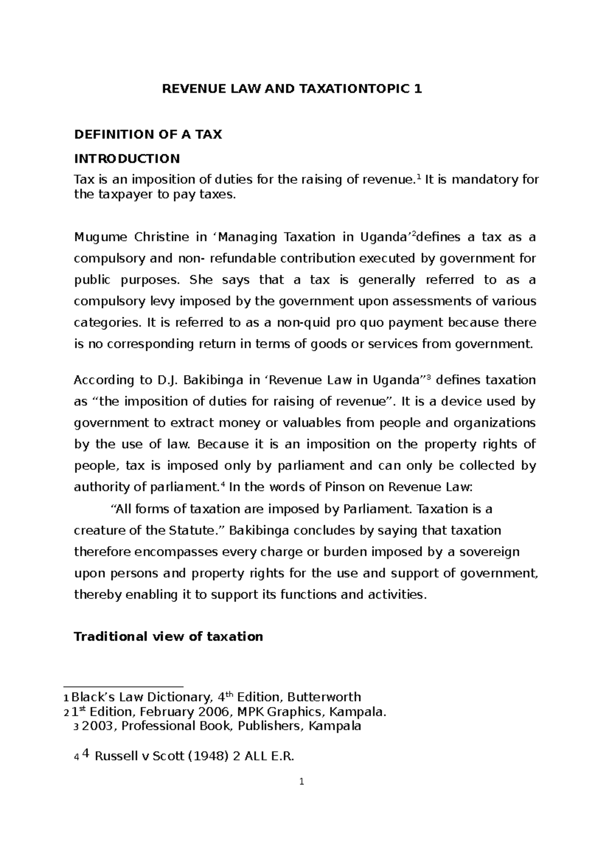 C Taxation - Understanding Revenue Law Principles and Practices - Studocu