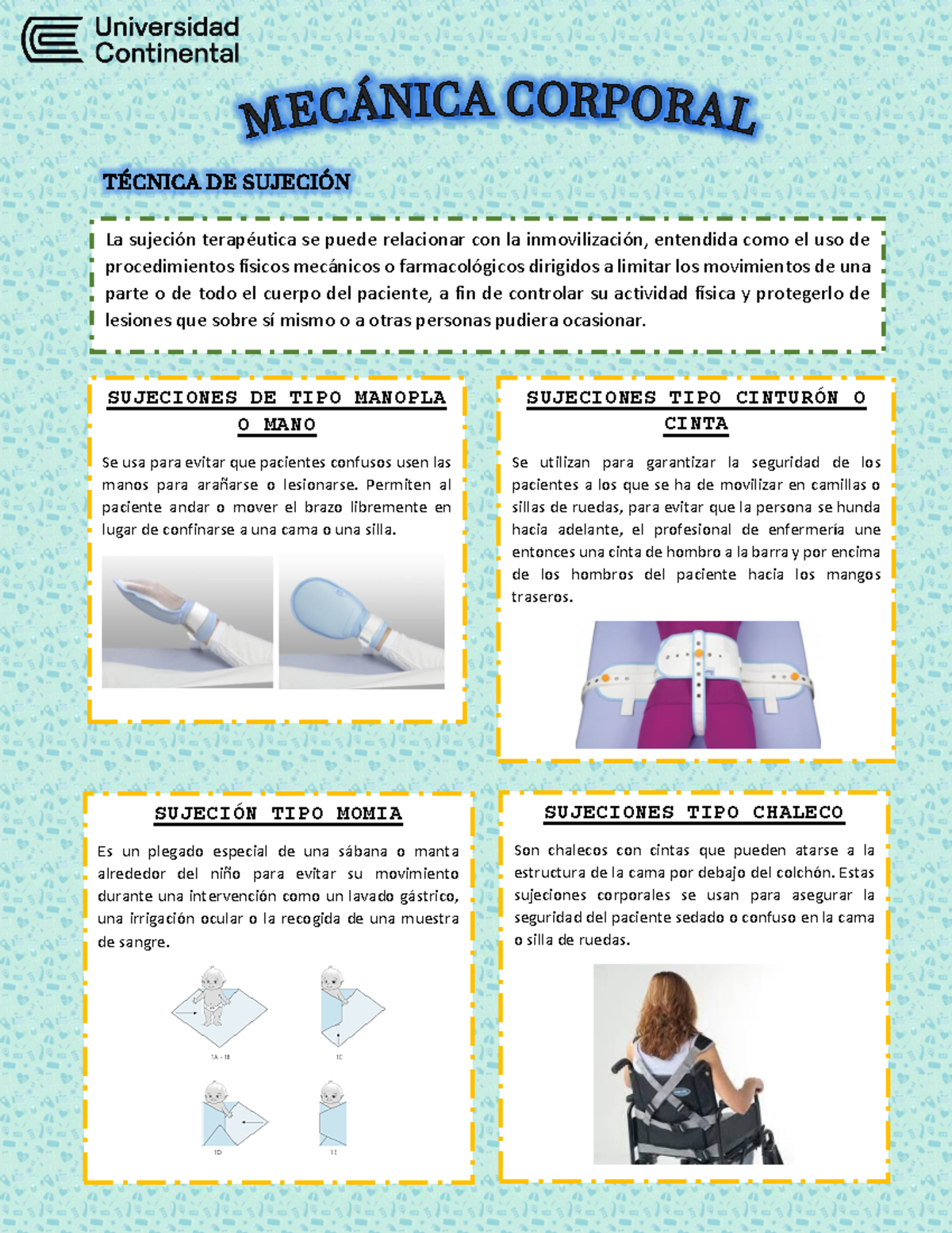 Mecánica Corporal y Técnicas de Sujeción: Guía Completa - Studocu