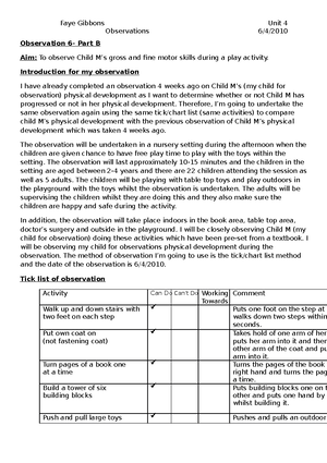 Unit 3.1 Assignment - CACHE Level 3 - Unit 3. Learning Objectives: 1-1 ...