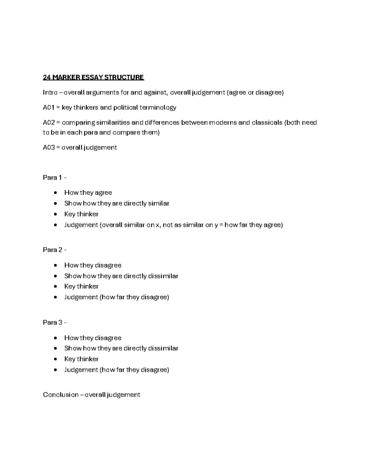 Liberalism Essay Plans (POL101): Structure & Key Arguments - Studocu