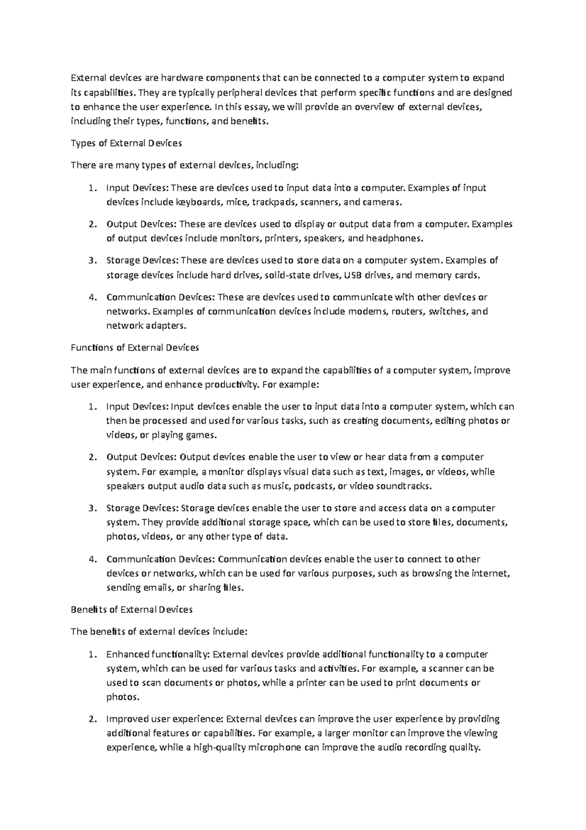 Exploring External Devices: Types, Functions, and Benefits Insights ...