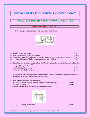 Form 3 notes-1 - Summarized notes - TOPIC 1- CLASSIFICATION 2 ...