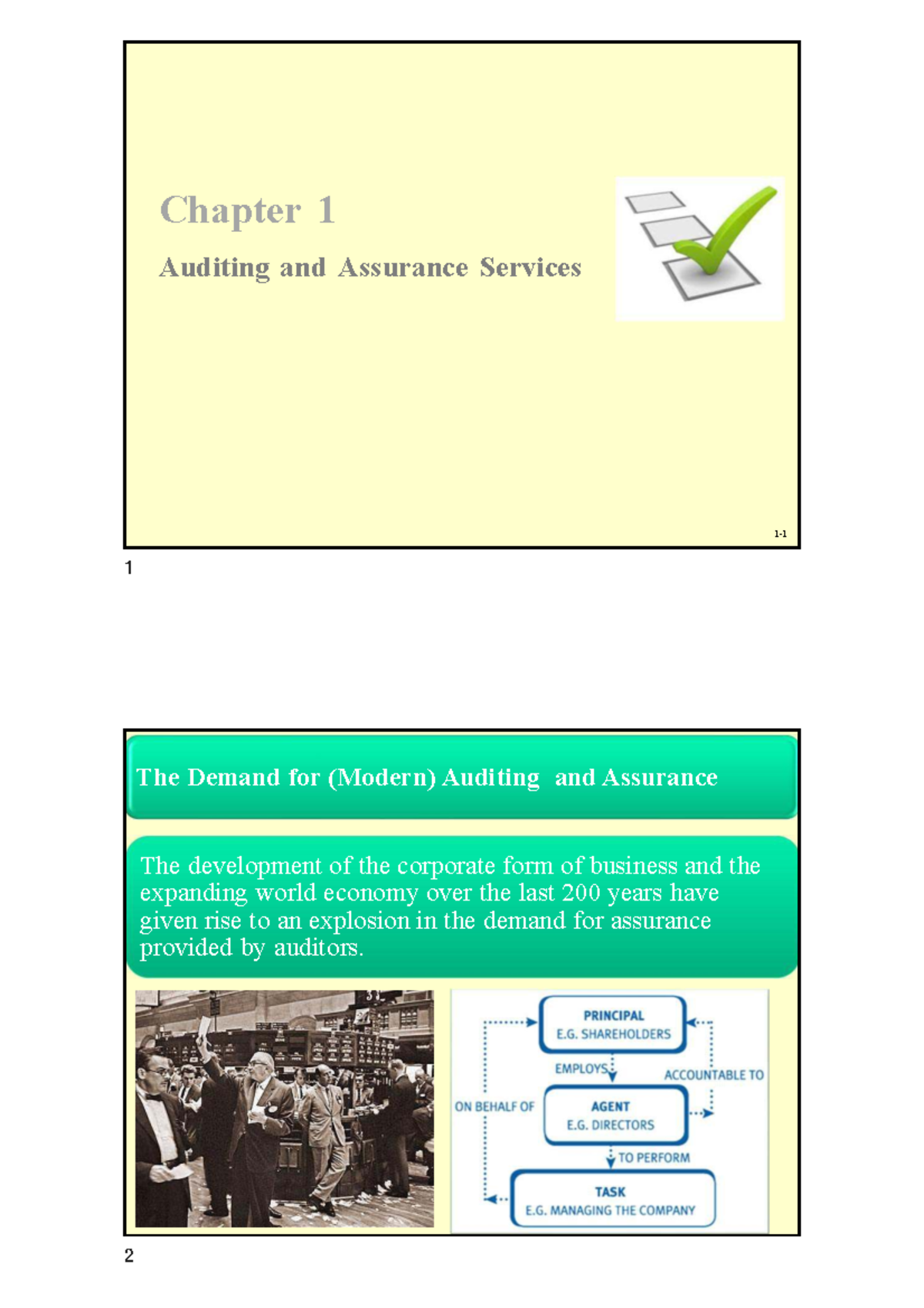 Chapter 1: Auditing & Assurance Services Overview (2025) - Studocu