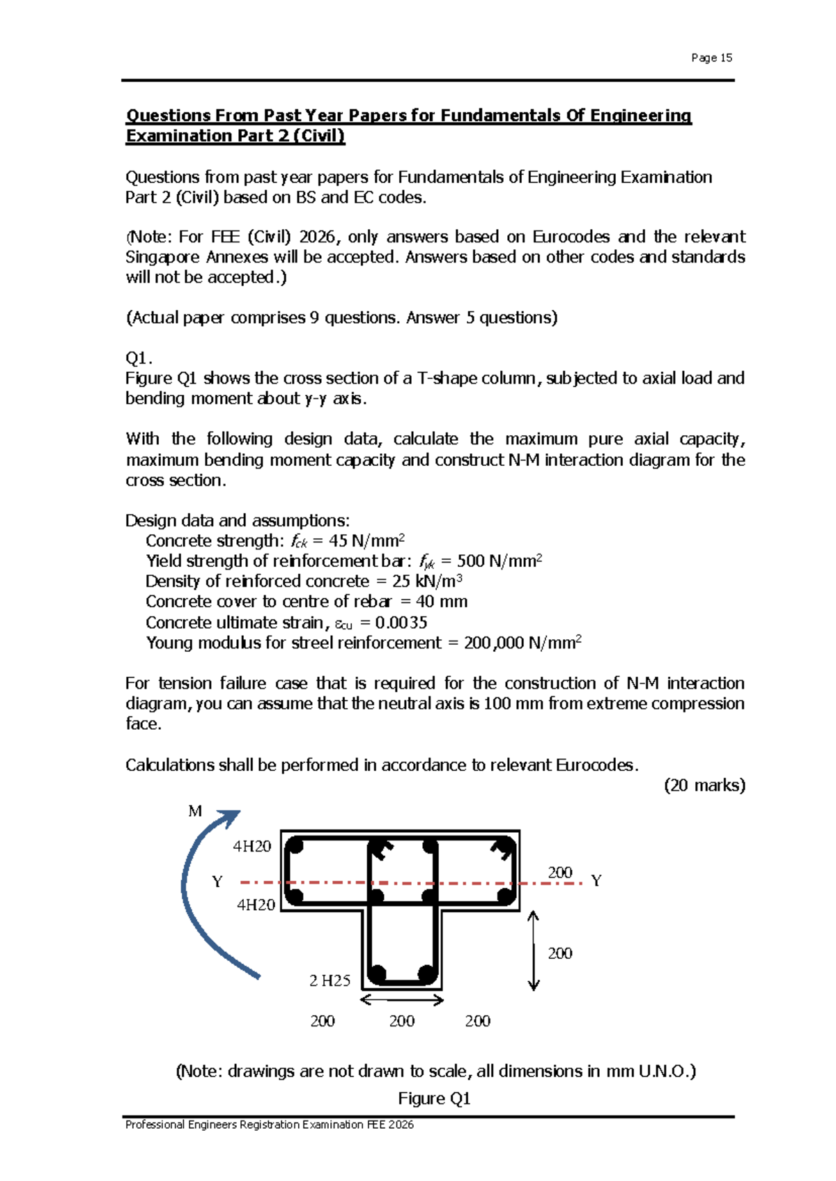 Page 15 Past Year Qs for FEE 2026 (Civil) - Interaction Diagrams - Studocu