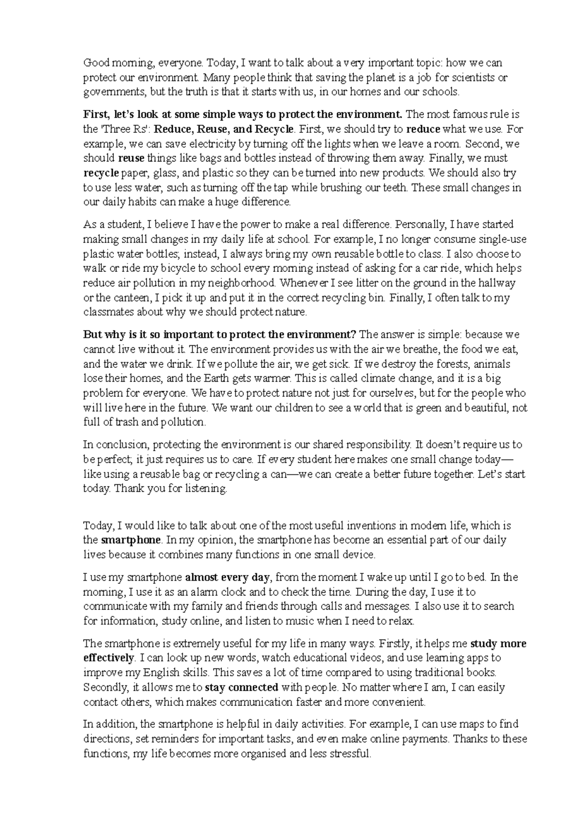 Environmental Protection: A Student's Responsibility - Studocu