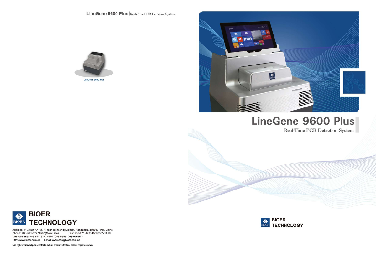 LineGene 9600 Plus PCR Detection System Brochure - Studocu