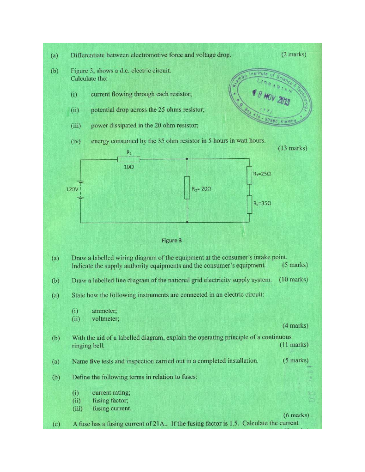 Assignment 1 - Revision Exercises on Electromotive Force & Circuit ...