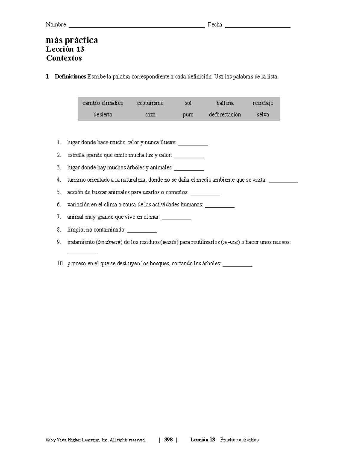 Spanish 3 Lección 13 - Práctica y Ejercicios de Subjuntivo - Studocu