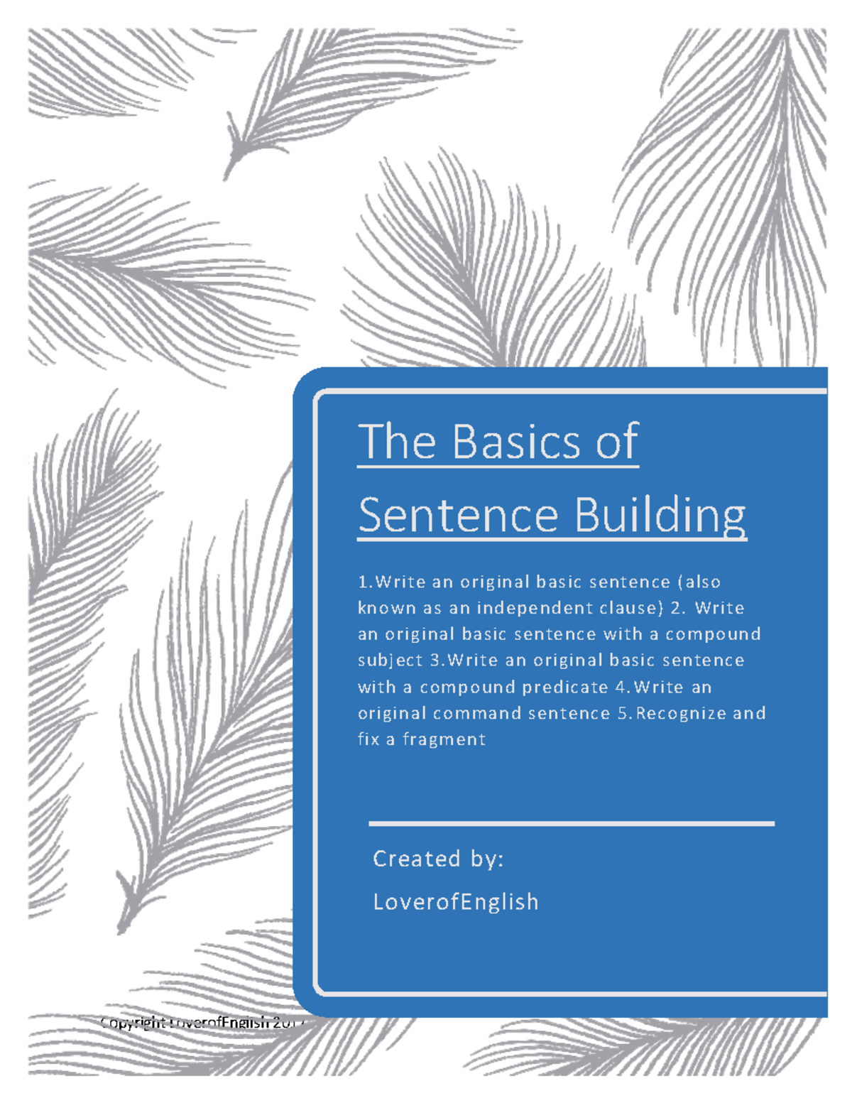 Basic Sentence Building Exercises - Sample 1 - Studocu