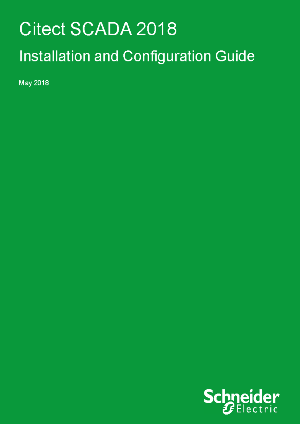 Citect SCADA 2018 Install & Config Guide: A Comprehensive Manual - Studocu