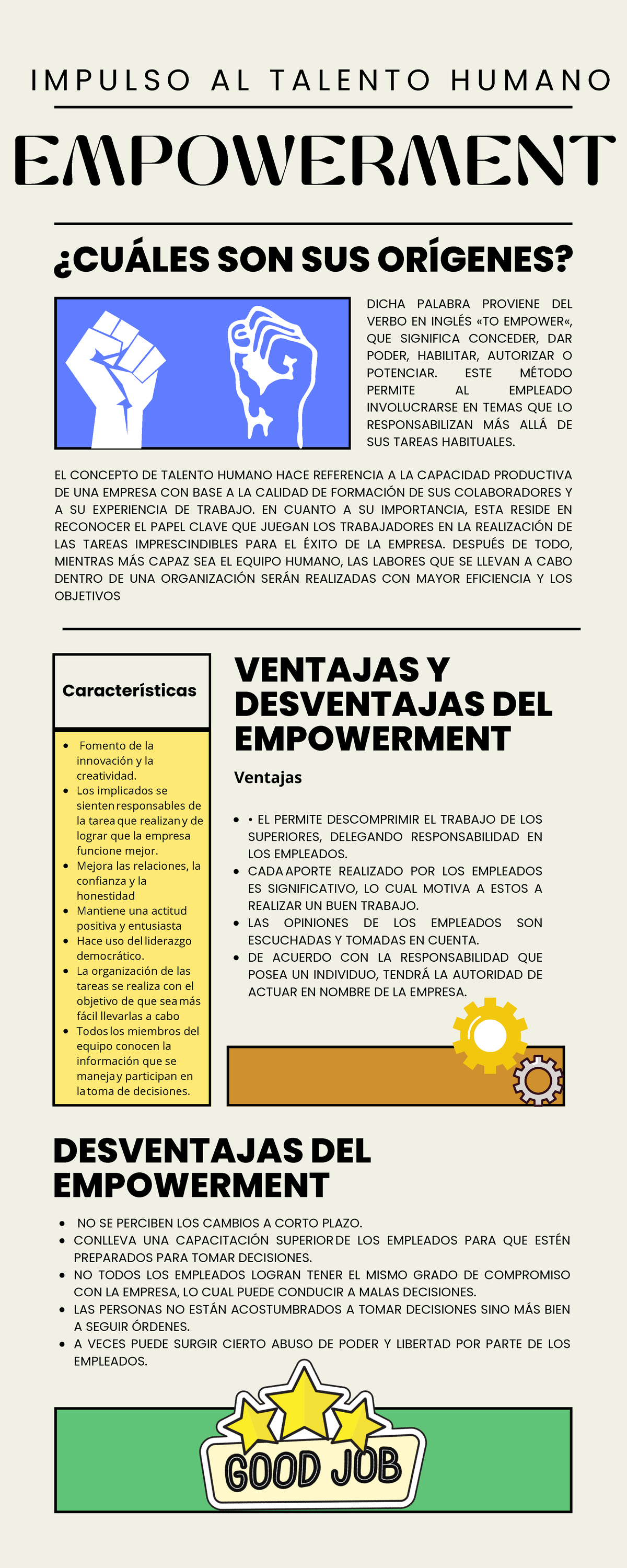 Infografía Administración: Empowerment en el Talento Humano 5C E2 - Studocu