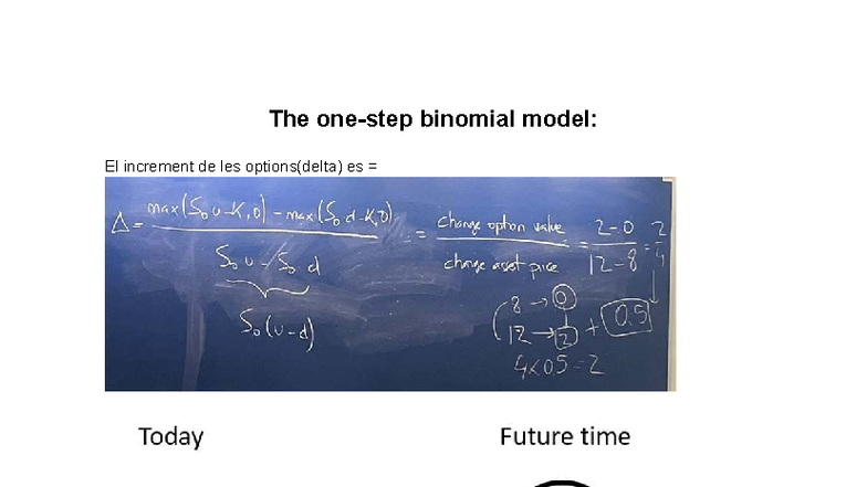 The One-Step Binomial Model: Analyzing Call Option Values - Studocu
