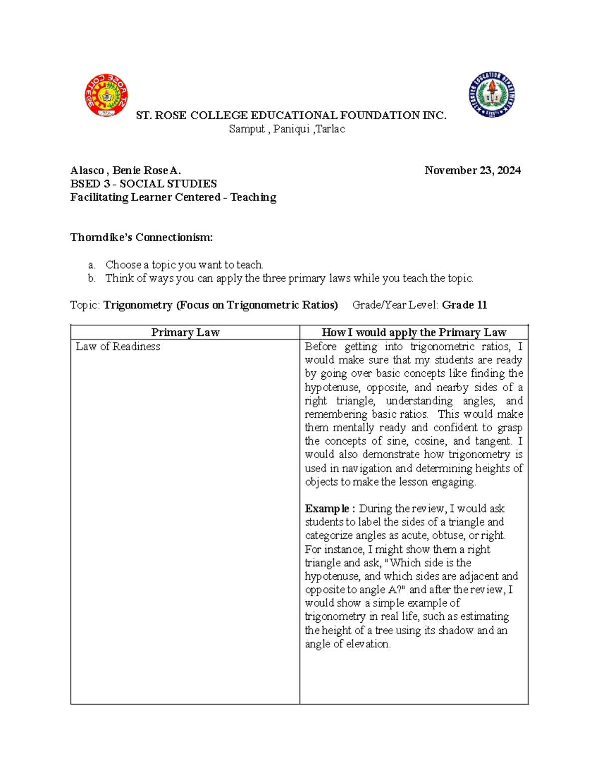 BSED 3 Social Studies: Facilitating Learner-Centered Teaching on ...