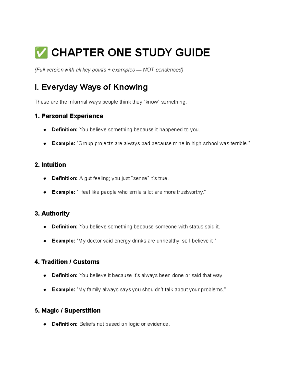 Chapter One Study Guide: Research Methods & Types (RQ101) - Studocu
