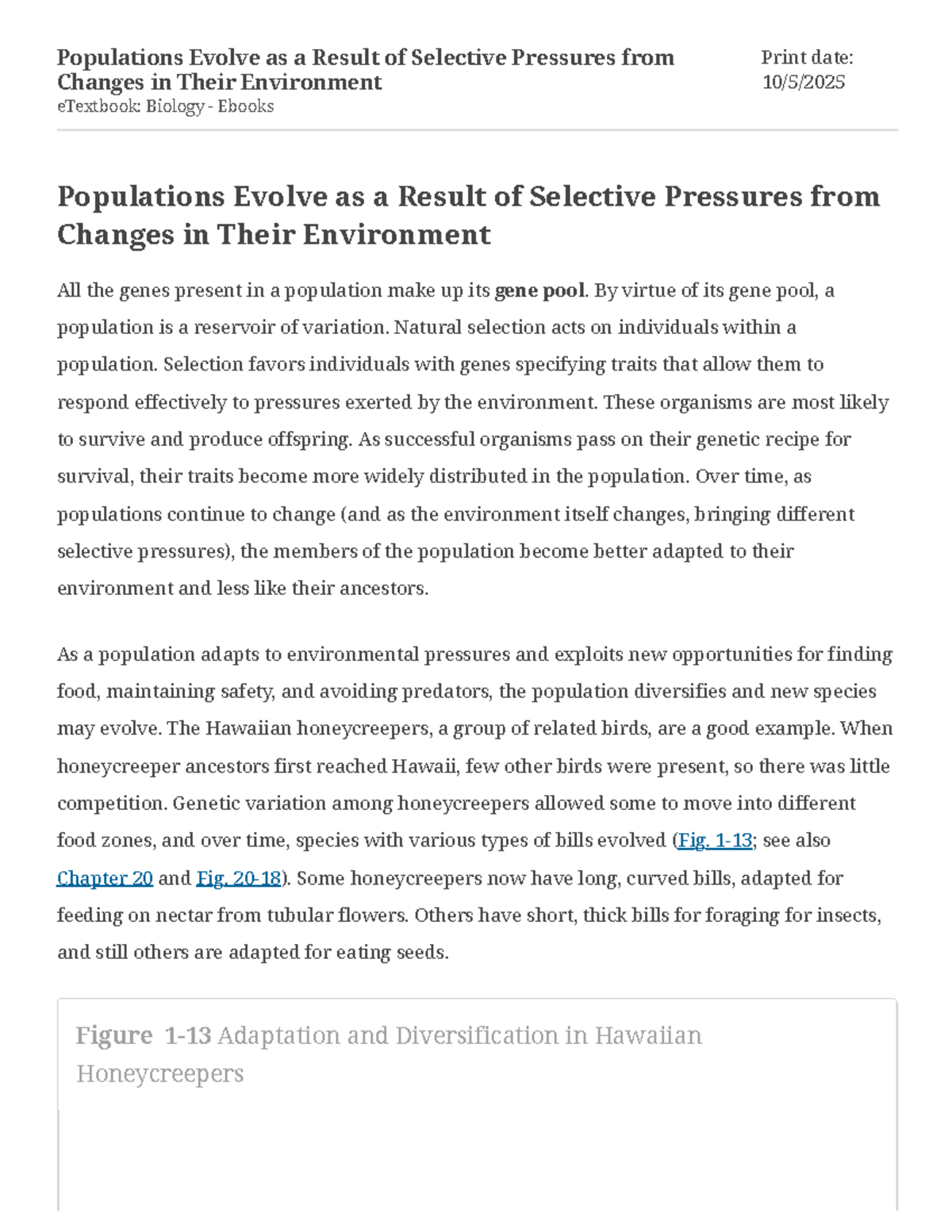 Populations Evolve: Selective Pressures & Adaptation in Biology - Studocu