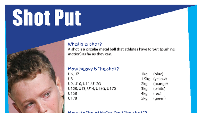 Shot Put Techniques and Foul Rules - Additional Info - Studocu