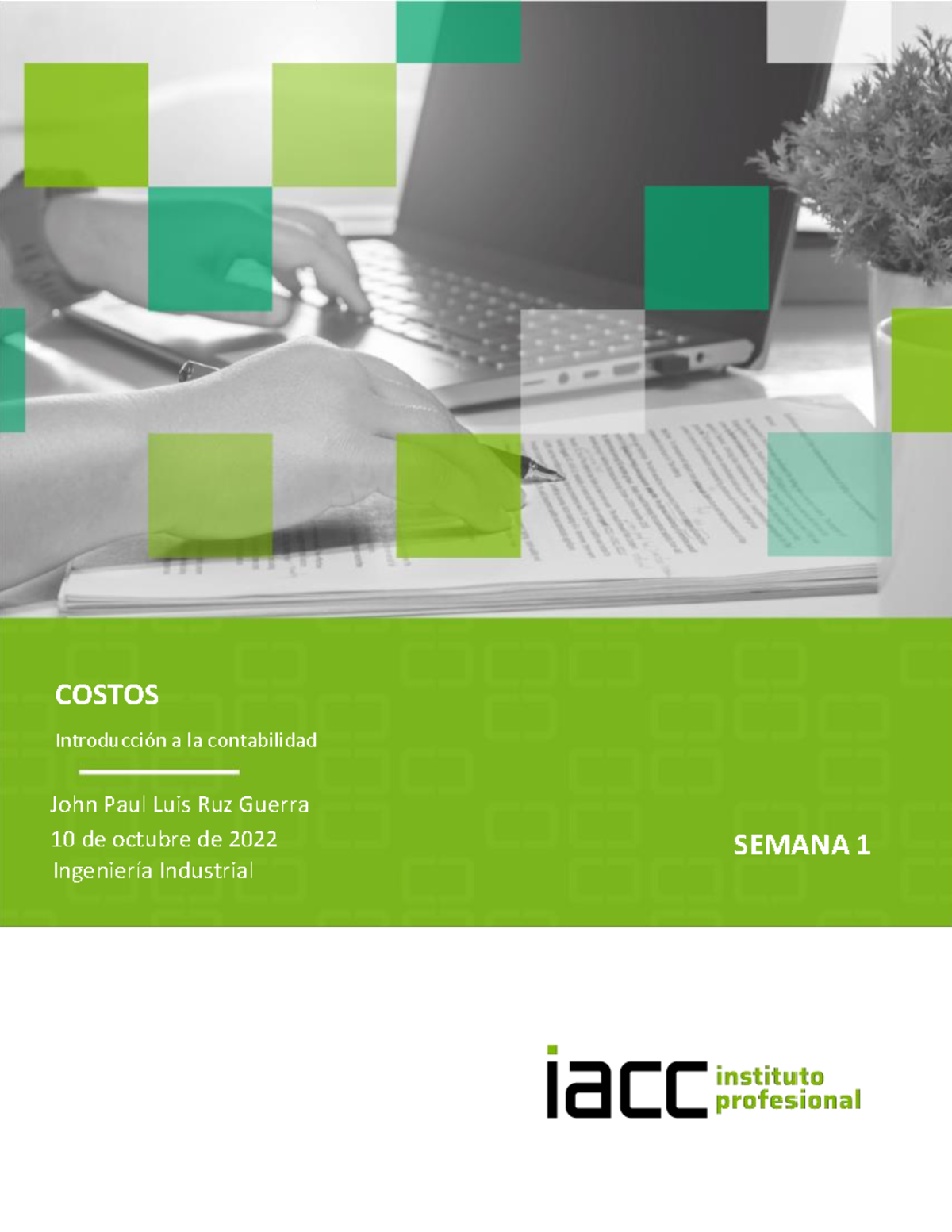 John Ruz Tarea 1 - contabilidad de costos - COSTOS IntroducciÛn a la ...