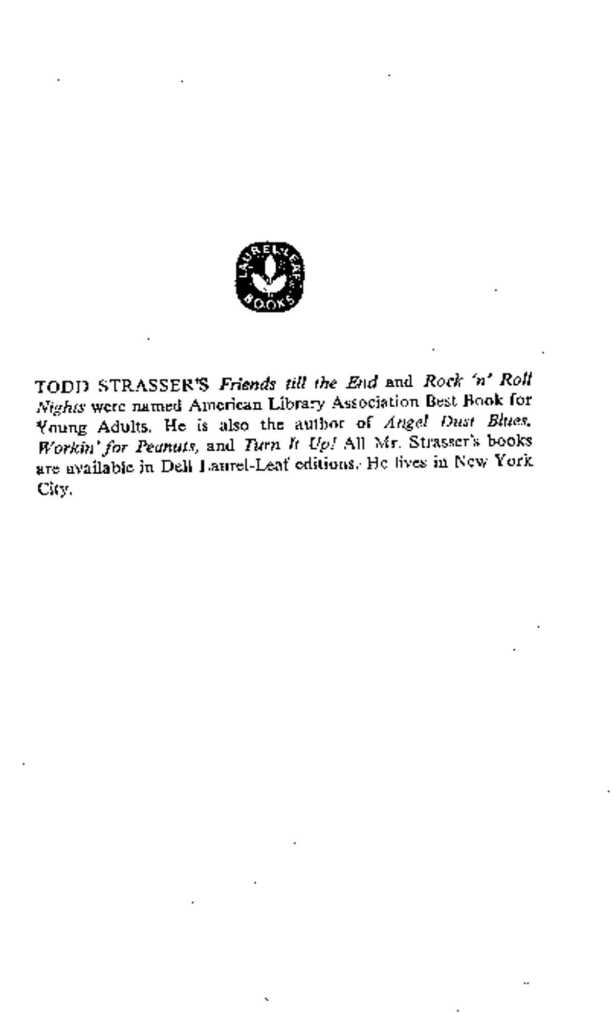 The Wave by Todd Strasser - REL. BOOKS TODD Friends till the End and ...