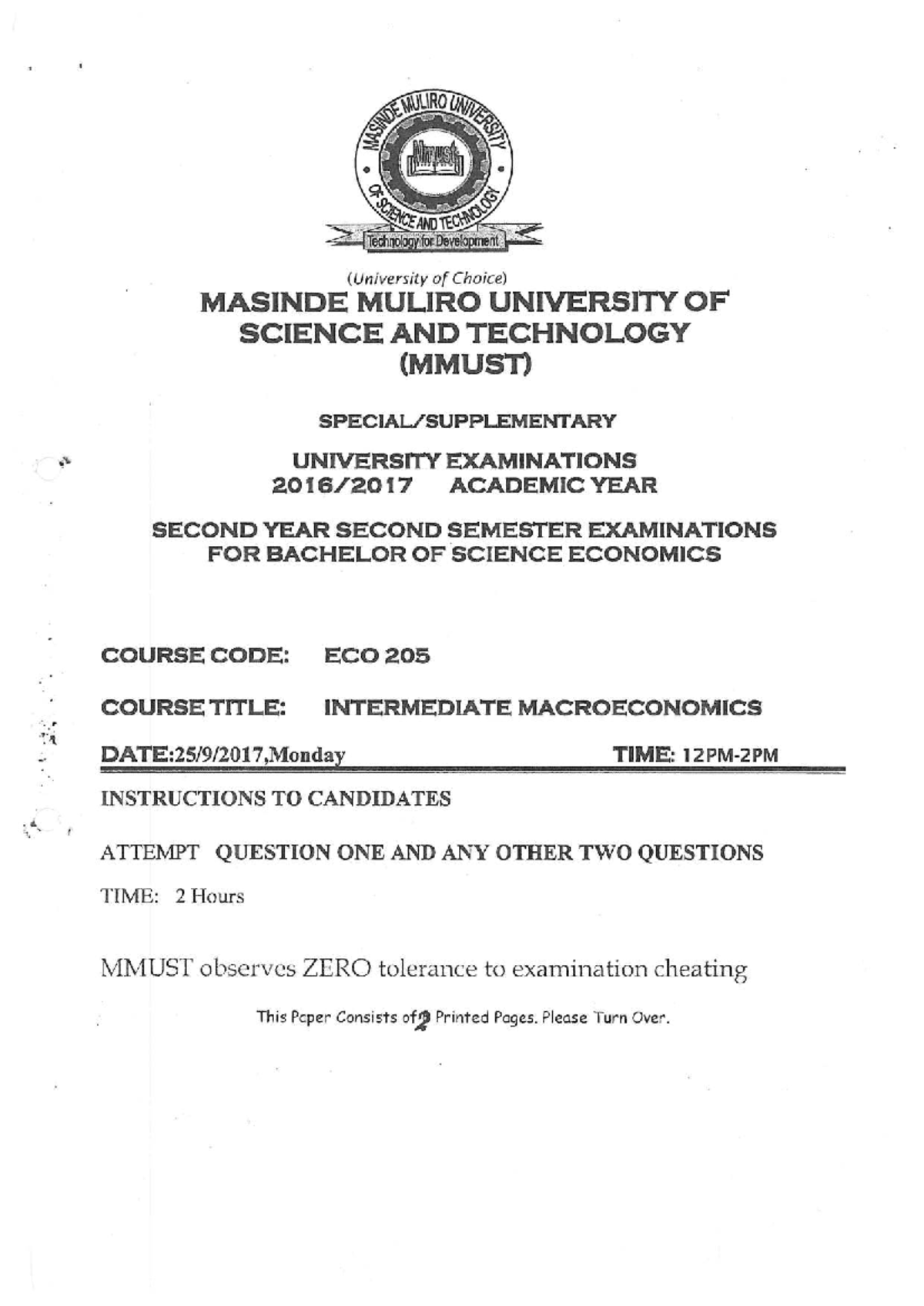 ECO 205 Final Exam: Intermediate Macroeconomics Guide - Studocu