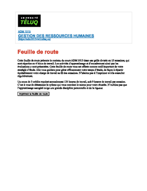 Feuille de route - Feuille de route LÉGENDE Agenda/étude ...