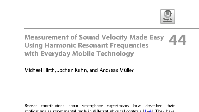 Measurement of Sound Velocity Using Harmonic Frequencies (44) - Studocu