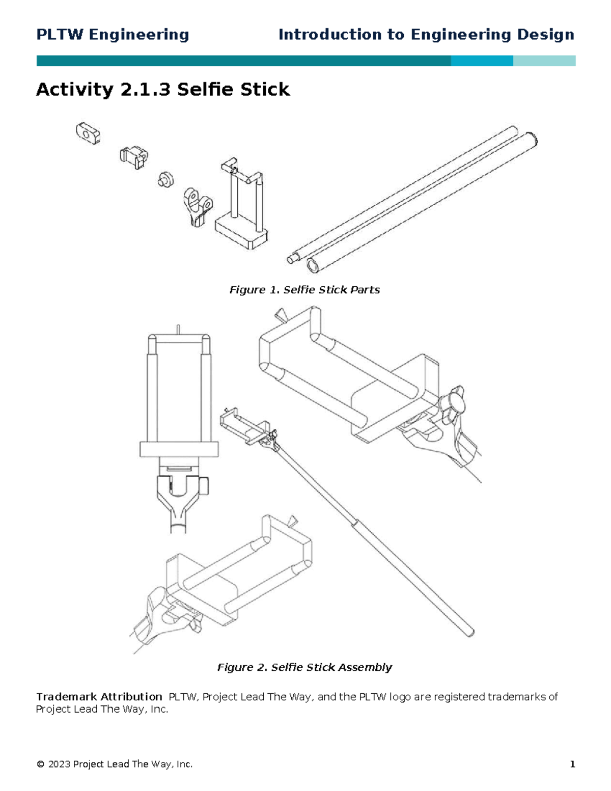 Ied 213 Selfie Stick Assembly - PLTW Engineering Introduction to ...