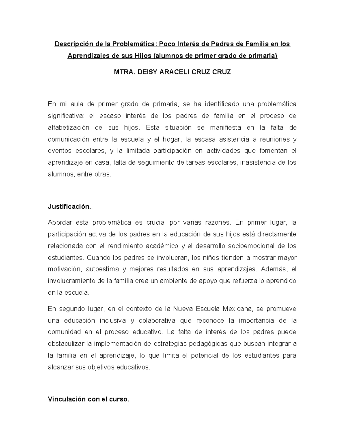 Descripción de la Problemática - Descripción de la Problemática: Poco ...