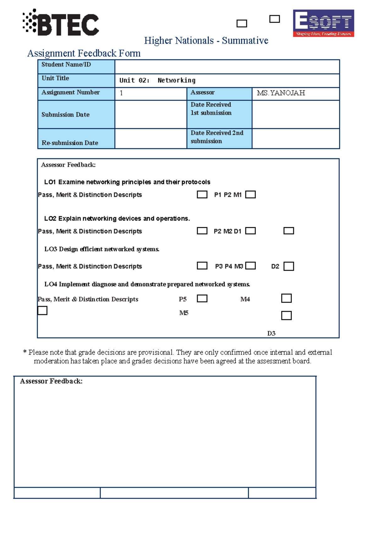 Networking Assignment - Higher Nationals - Summative Assignment ...