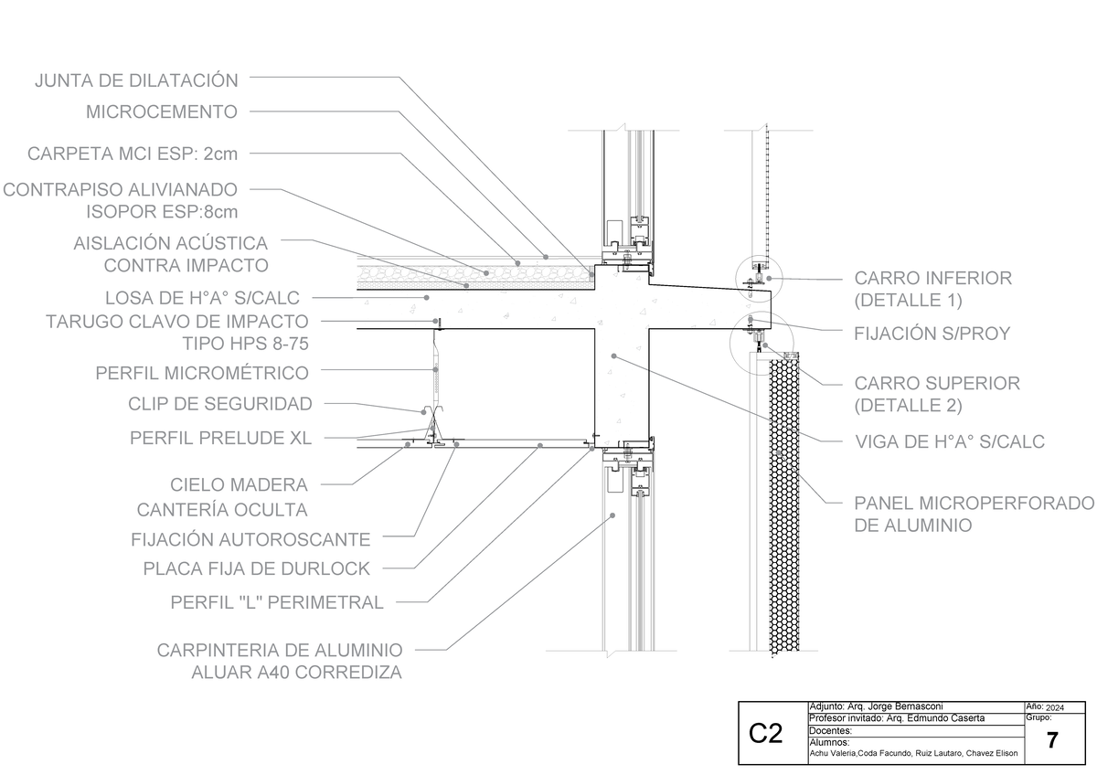 Detalle Constructivo Entrepiso Preentrega - PANEL MICROPERFORADO DE ...